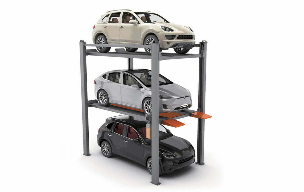 4-Post Triple Stacker Parking Lift | Canada's Car Lift Source